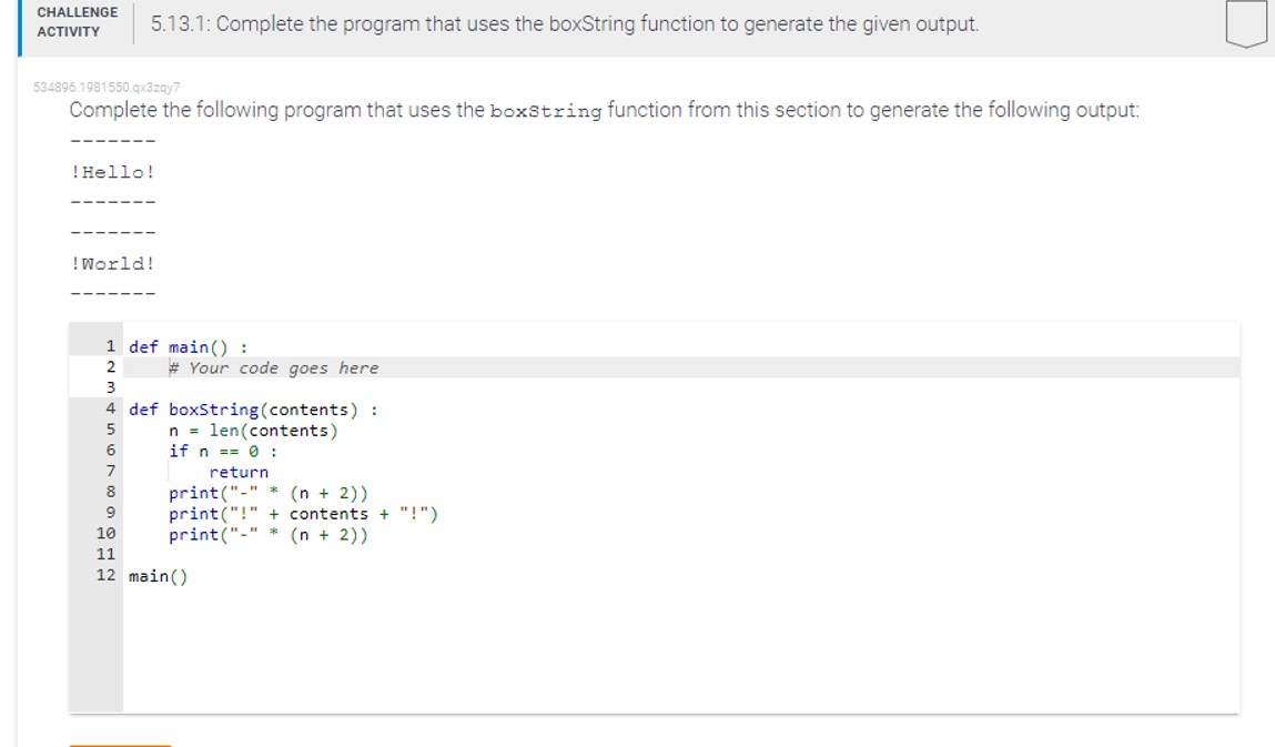 Solved Complete the following program that uses the | Chegg.com