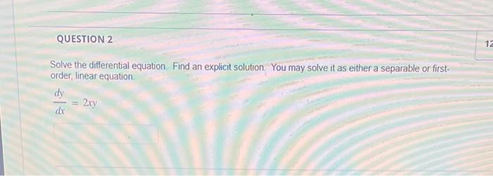 Solved Solve the differential equation. Find an explicit | Chegg.com