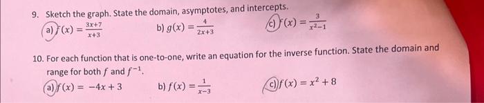 Solved 3. Given functions f and g, find (f∘g)(x) and | Chegg.com