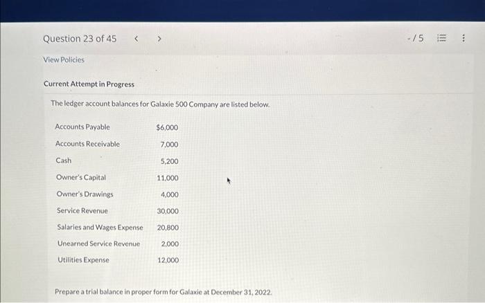 Solved Current Attempt in Progress The ledger account | Chegg.com