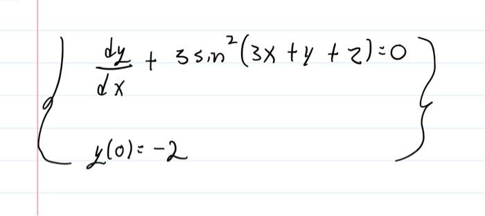 Solved solve using the method of solution to separable | Chegg.com