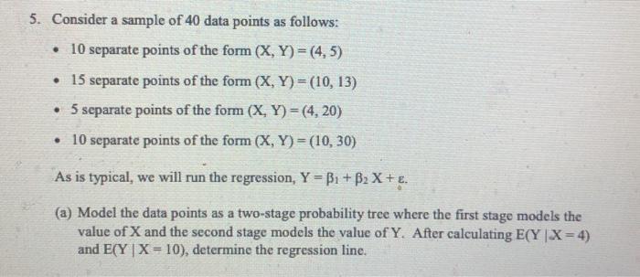 5. Consider a sample of 40 data points as follows: • | Chegg.com
