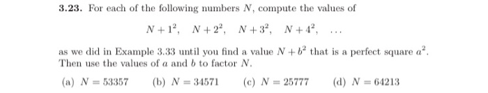 Solved 3.23. For each of the following numbers N, compute | Chegg.com