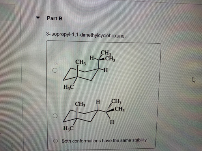 Solved Part A ethylcyclohexane. H H CH, -Н W H CH; H H Both | Chegg.com