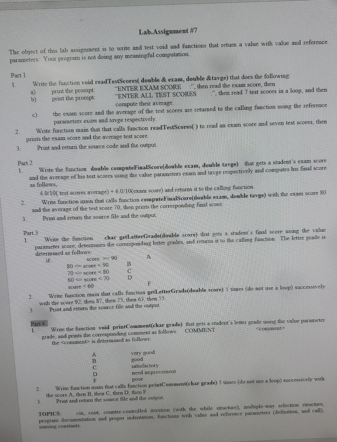 Solved Lab.Assignment #7 The object of this lab assignment | Chegg.com