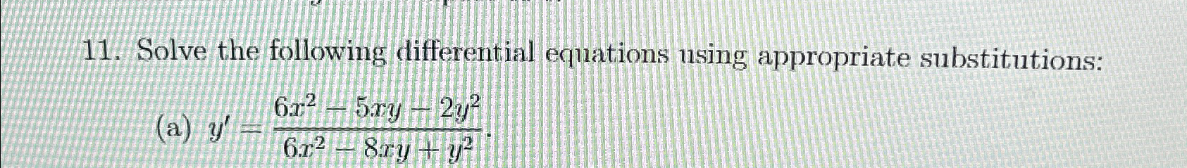 Solved Solve the following differential equations using | Chegg.com