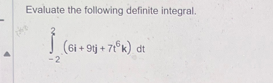 Solved Evaluate the following definite integral.dt | Chegg.com