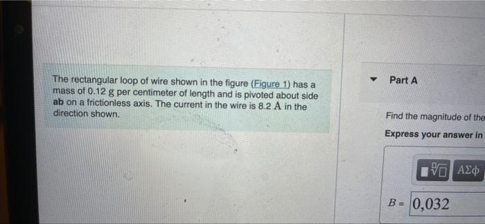 Solved The rectangular loop of wire shown in the figure | Chegg.com