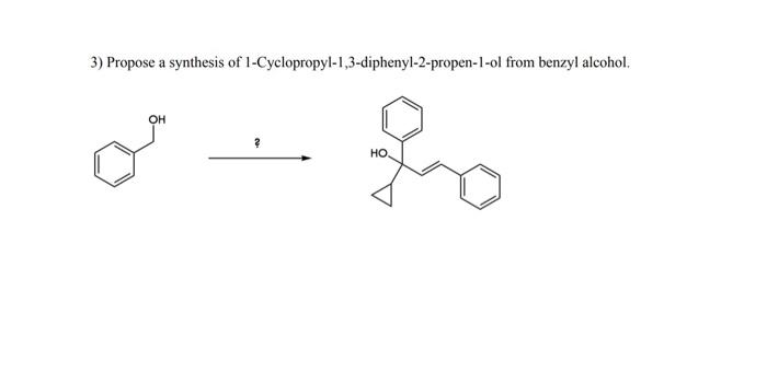 Solved 3) Propose a synthesis of | Chegg.com