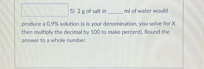 Solved Percent Solution is a common unit of concentration. | Chegg.com