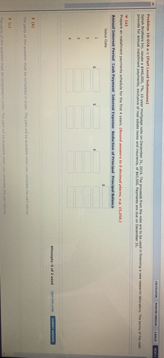 Solved CALGATO PRINT VERSION RACK Problem 10-07A a-c (Part | Chegg.com