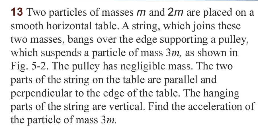 Solved 13 ﻿Two particles of masses m ﻿and 2m ﻿are placed on | Chegg.com