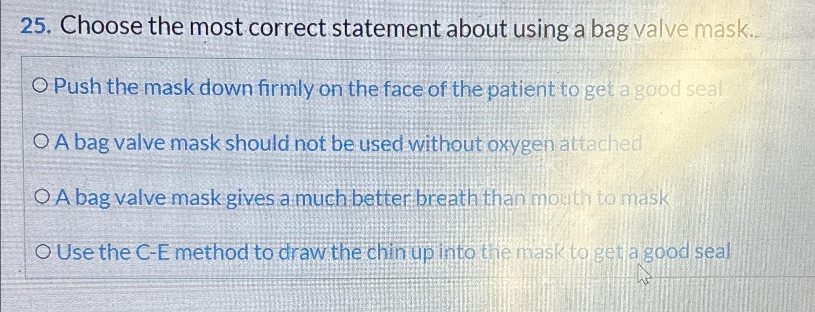 Solved Choose the most correct statement about using a bag | Chegg.com
