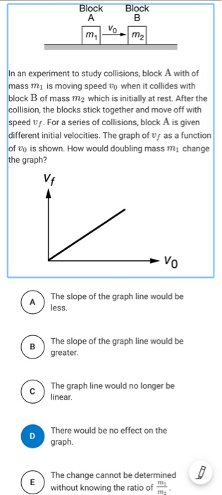 Solved Block Block In an experiment to study collisions, | Chegg.com