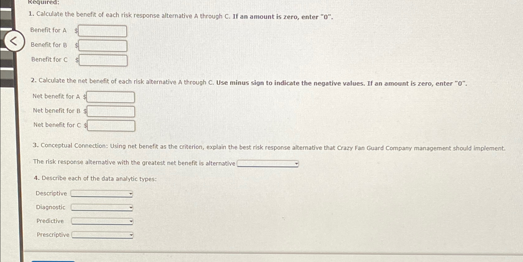 Solved Calculate the benefit of each risk response | Chegg.com