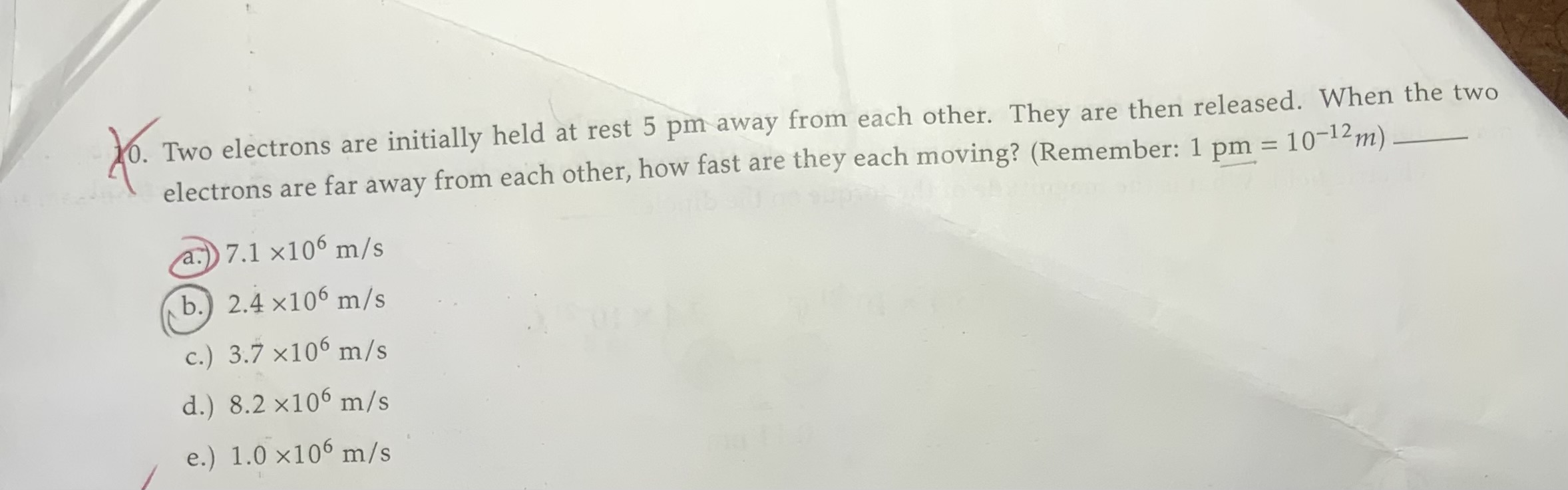 Solved Two electrons are initially held at rest 5pm ﻿away | Chegg.com
