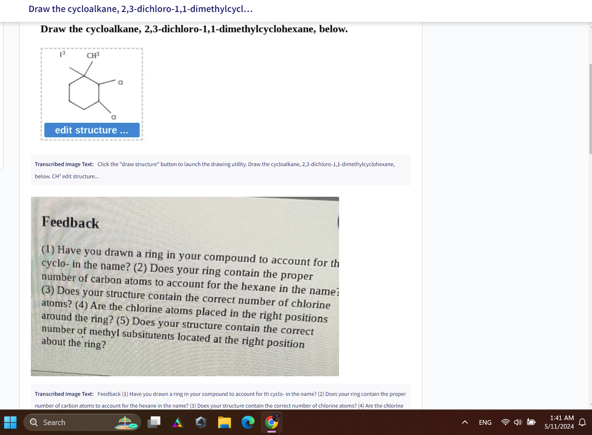 Solved Draw the cycloalkane, | Chegg.com