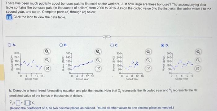 Solved Please compute a linear trend forecasting equation | Chegg.com