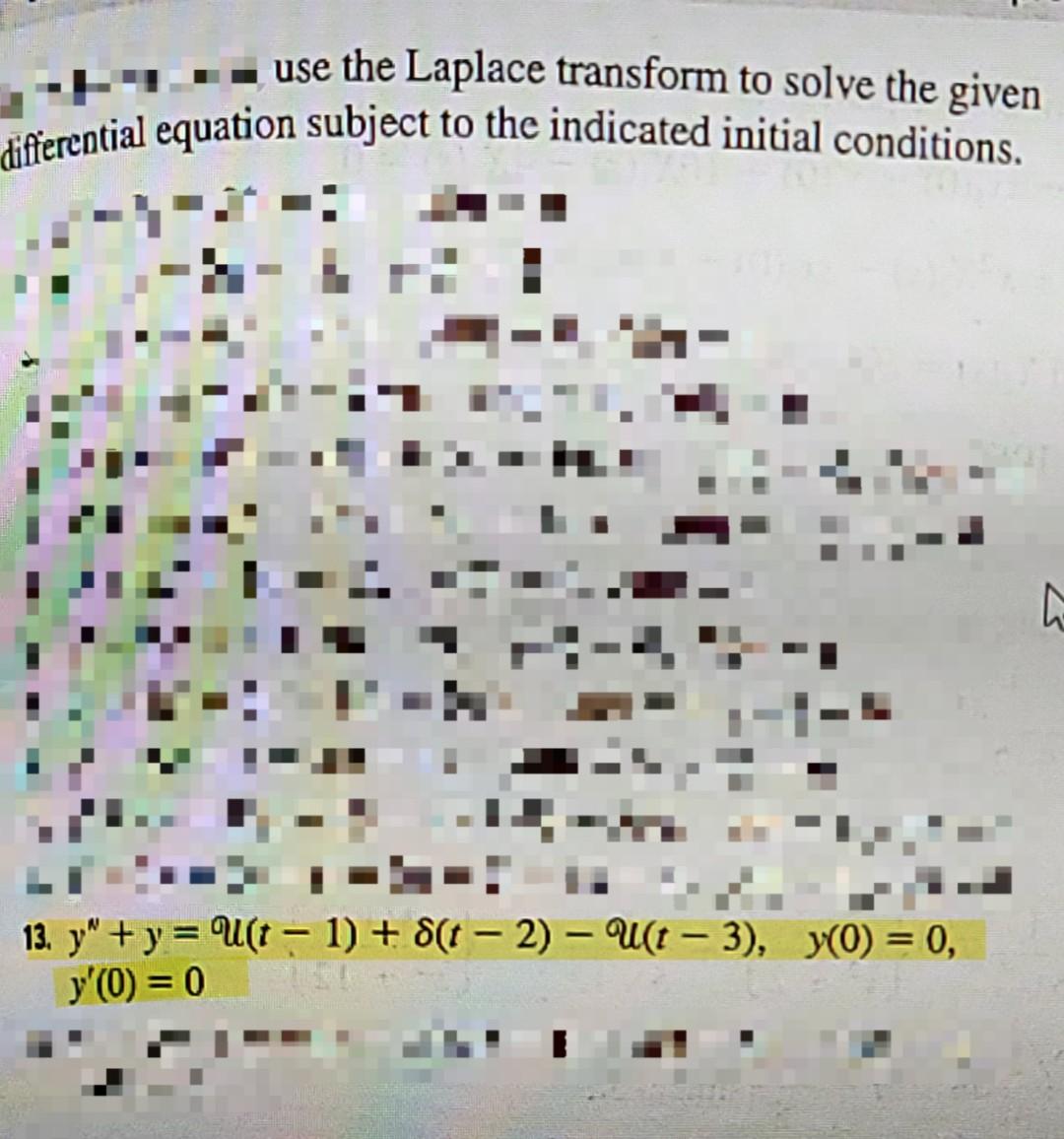 Solved - - use the Laplace transform to solve the given | Chegg.com
