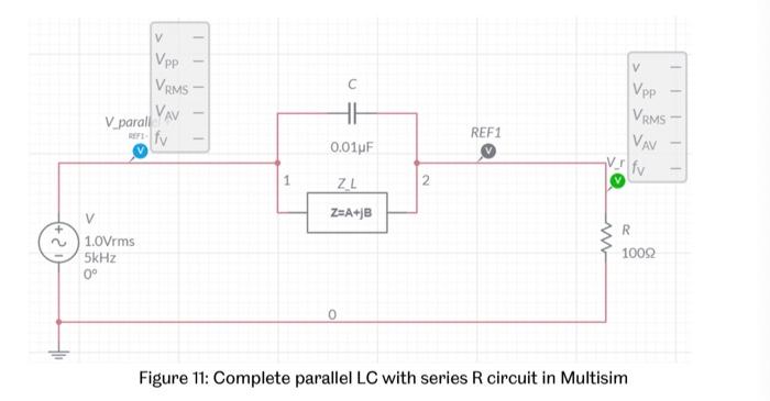 Solved V - V Vpp VRMS - VA V parall с HE Efv REF1 Vpp VRMS | Chegg.com