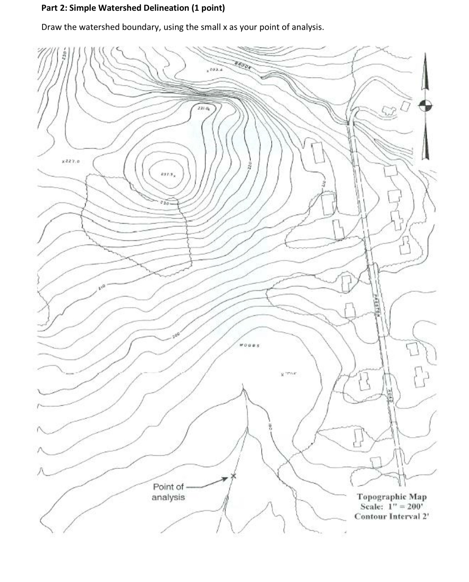 Solved Part 2 Simple Watershed Delineation 1 ﻿point Draw