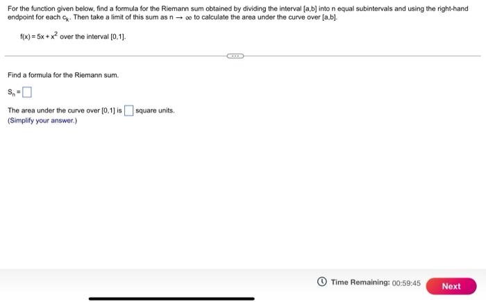 Solved For the function given below, find a formula for the | Chegg.com