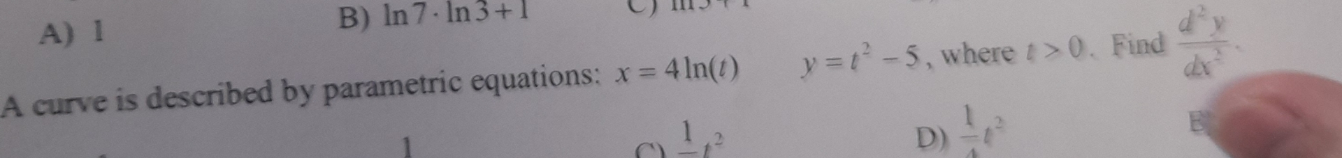 Solved a curve is described by parametric equations: | Chegg.com