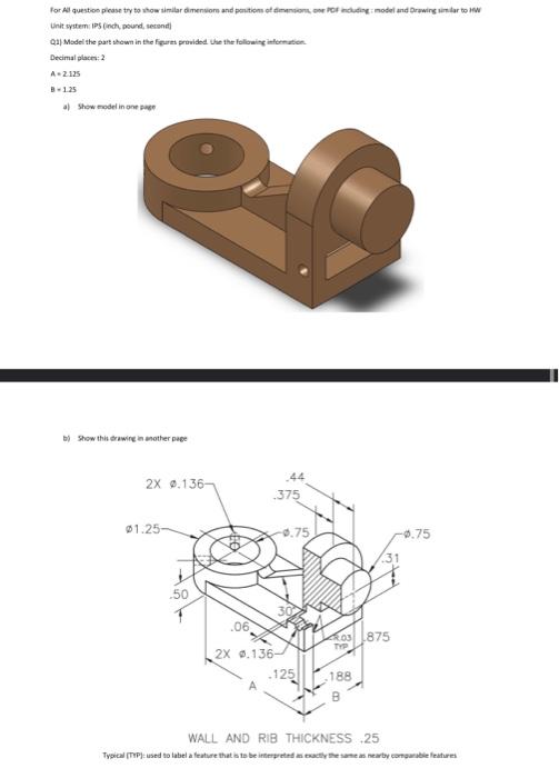Solved Unit system, IPS Ginch, pound, secendi) Q1) Model the | Chegg.com