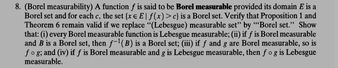 Solved (Borel measurability) A function f is said to be | Chegg.com