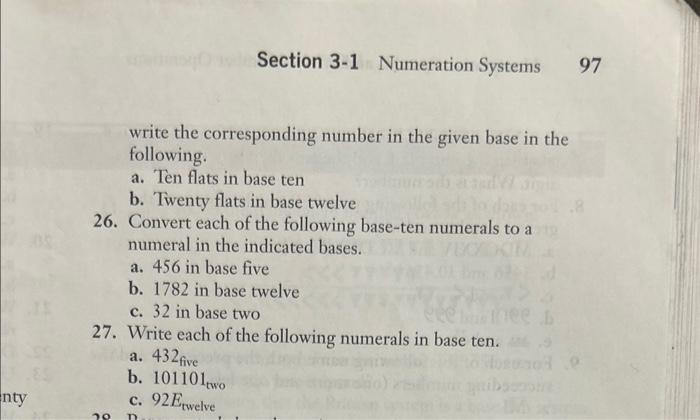Solved write the corresponding number in the given base in | Chegg.com