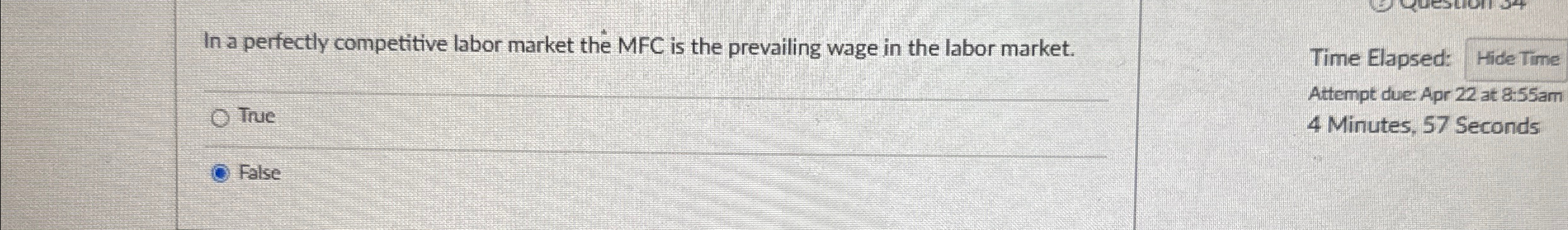 Solved In a perfectly competitive labor market the MFC is | Chegg.com