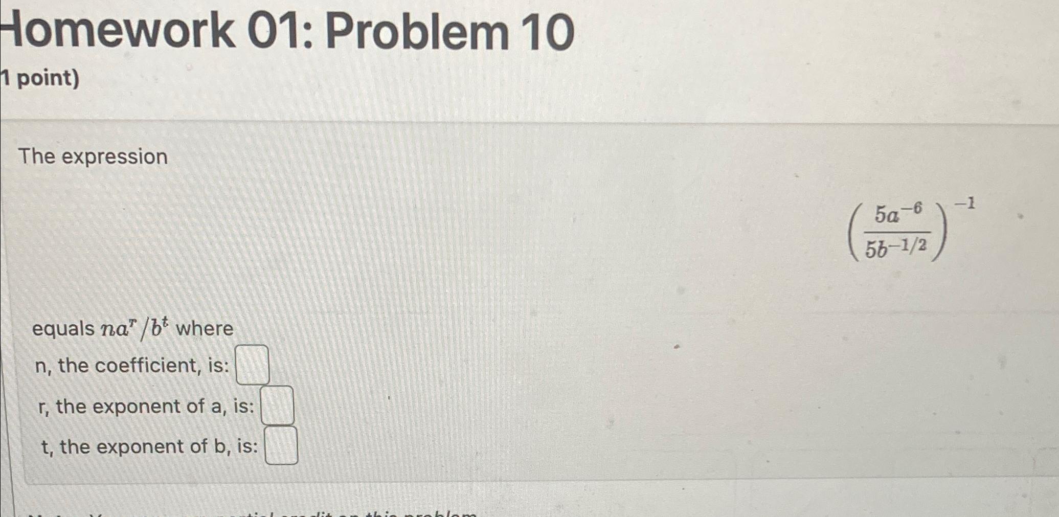 Solved Homework 01: Problem 101 ﻿point)The | Chegg.com