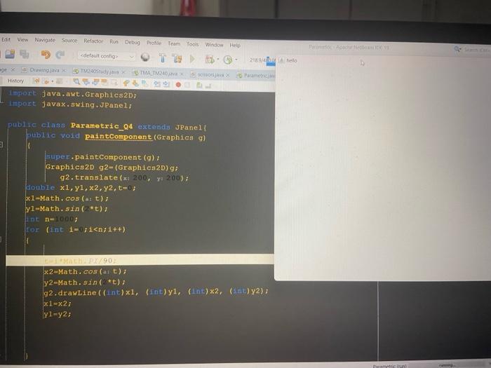 Solved Please use JPanel ,and drawThis is the name of | Chegg.com