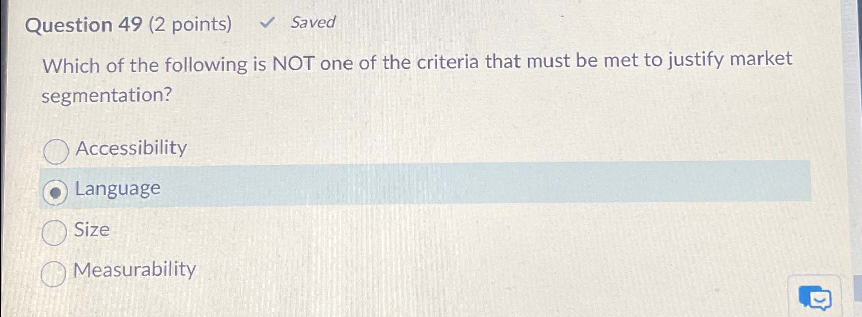 Solved Question 49 (2 ﻿points) ﻿SavedWhich of the following | Chegg.com