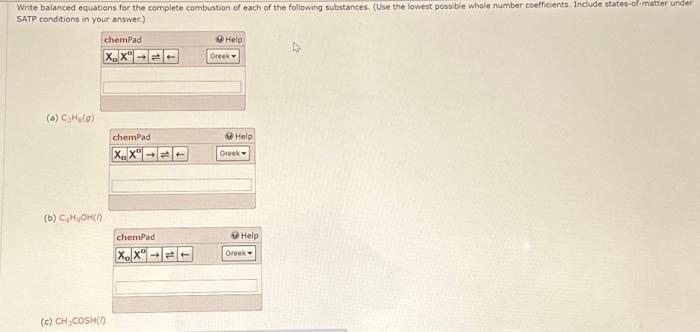 Solved SATP conditions in your answer) (a) C2H6(g) (b) | Chegg.com