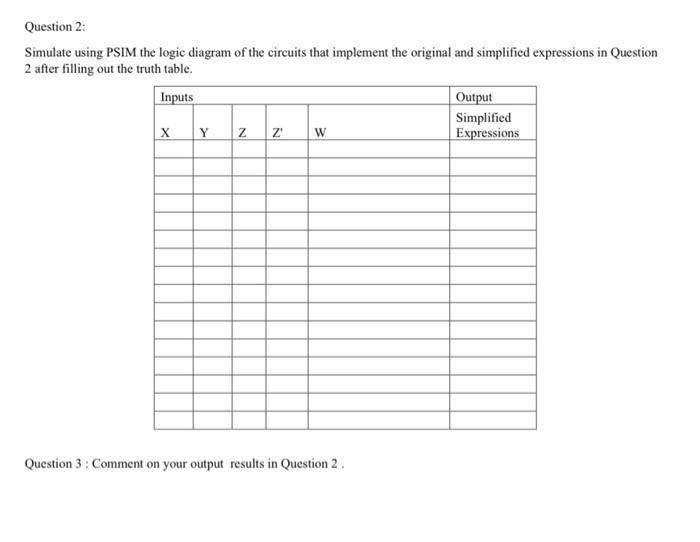 Solved Simulate Using Psim The Logic Diagram Of The Circuits