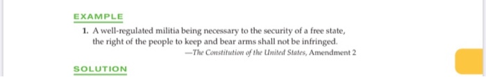 Solved EXAMPLE 1. A well-regulated militia being necessary | Chegg.com