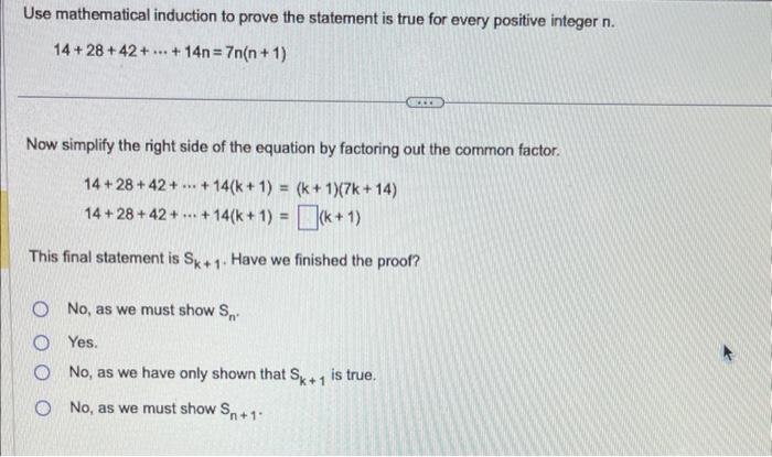 Solved Use mathematical induction to prove the statement is | Chegg.com