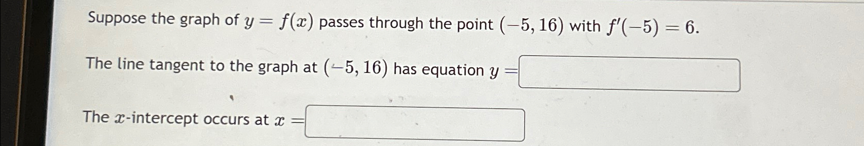 Solved Suppose the graph of y=f(x) ﻿passes through the point | Chegg.com