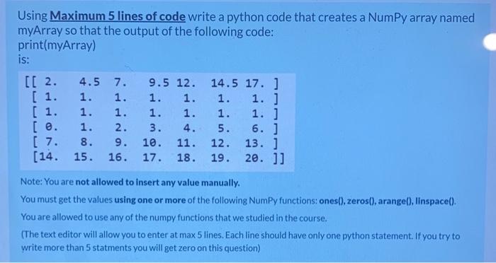 Solved Using Maximum 5 lines of code write a python code | Chegg.com