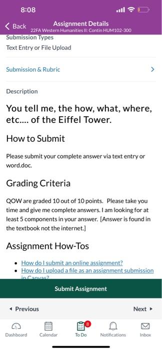 Submission Types Text Entry or File Upload Submission | Chegg.com