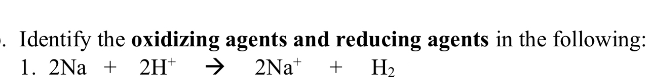Solved Identify the oxidizing agents and reducing agents in | Chegg.com