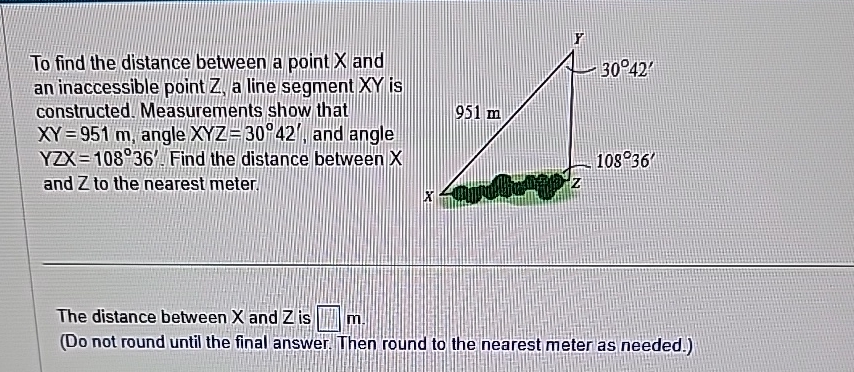Solved To find the distance between a point x ﻿and an | Chegg.com