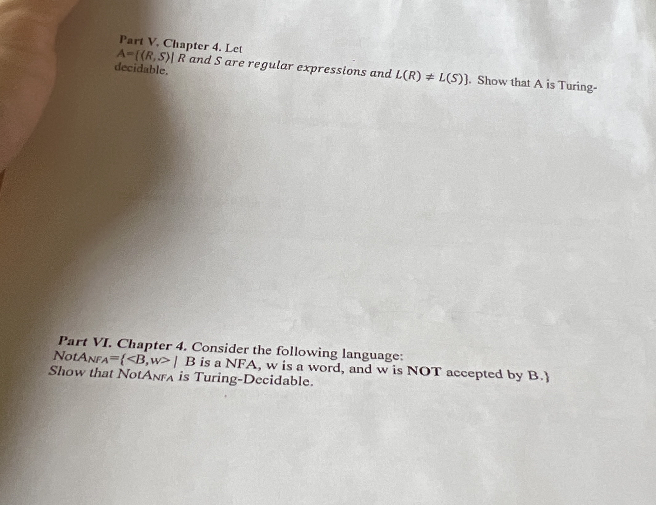 Solved Part V, ﻿Chapter 4. ﻿Let ﻿and S ﻿are regular | Chegg.com