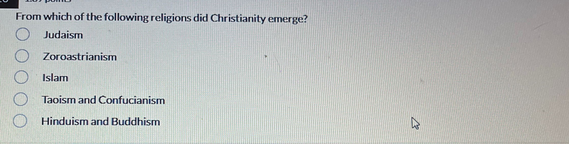 Solved From which of the following religions did | Chegg.com