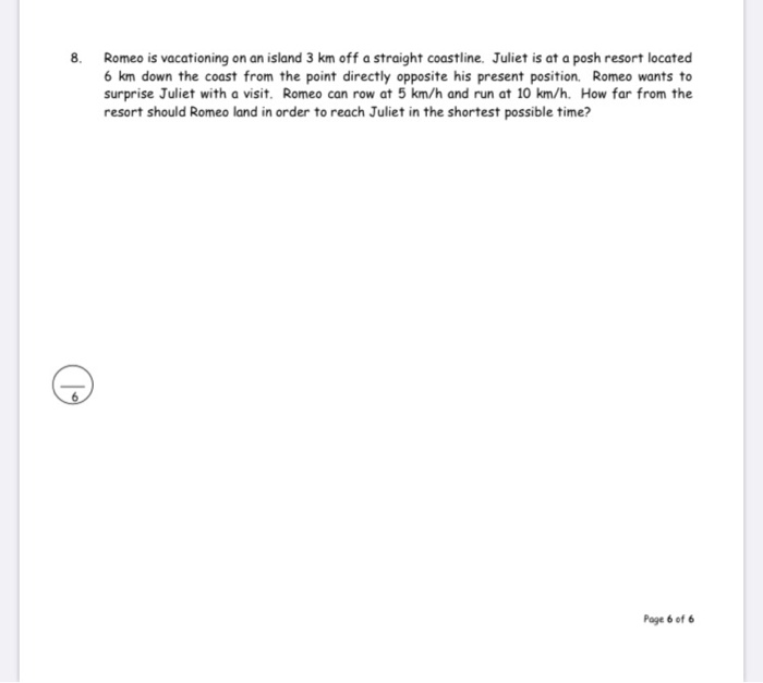 Solved Provide SET-UP for the solution ONLY for questions #6 | Chegg.com