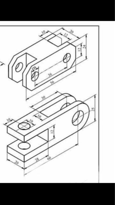 Solved draw front and side and top views | Chegg.com Solved draw front and side and top views | Chegg.com