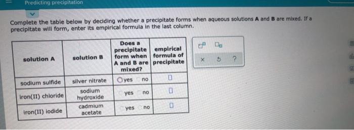 Solved Predicting precipitation Complete the table below by | Chegg.com