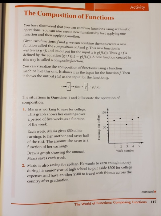 Solved Activity The Composition of Functions You have | Chegg.com
