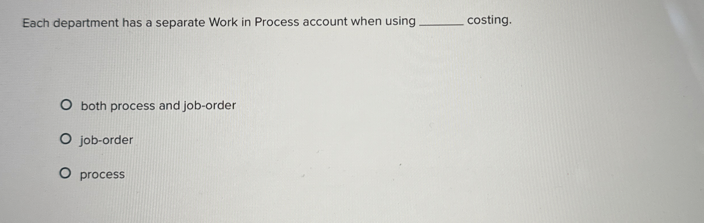 Solved Each department has a separate Work in Process | Chegg.com